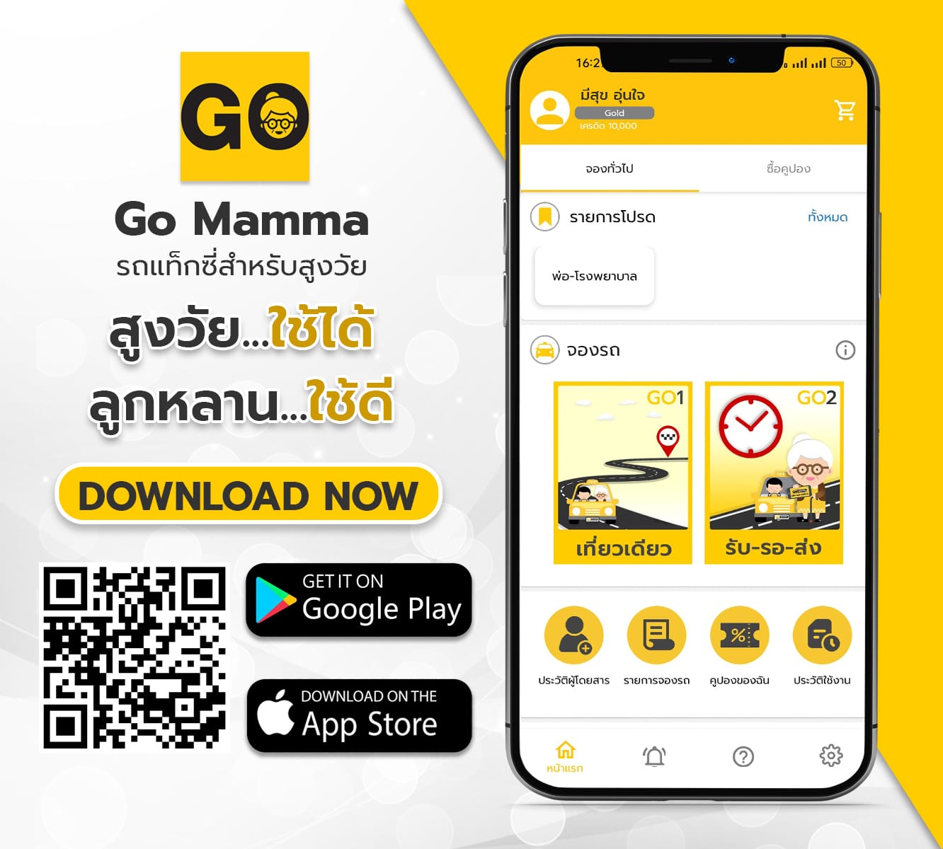 Go Mamma แท็กซี่สำหรับผู้สูงวัย - Eisai's hhc Thailand